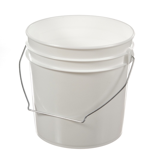 Plastic Pails with Handles: 1 Gallon White 60 mil Pail NO COVER ...