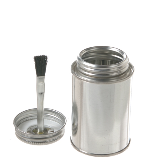 Screw Cap Cans: 1/4 Pint Solvent Utility Type with Brush Cap | Screw ...