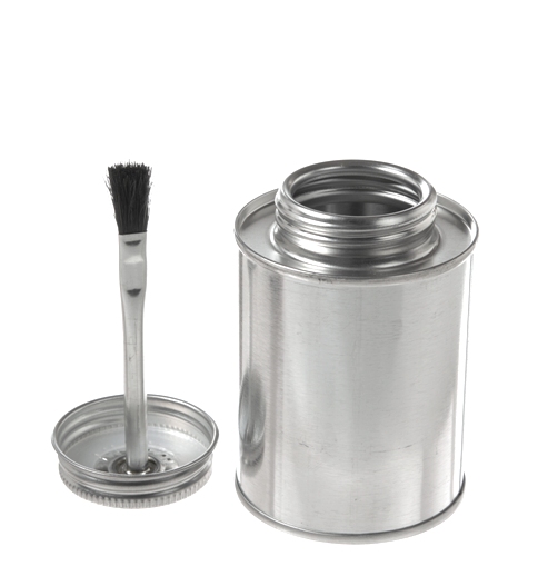 Screw Cap Cans: 1/2 Pint Solvent Utility Type with Brush Cap | Screw ...