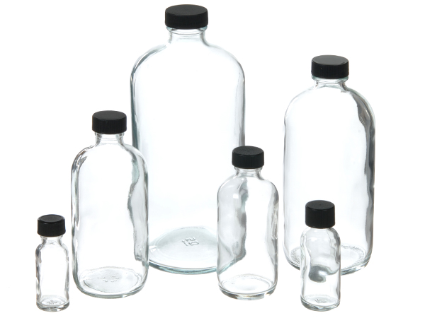 Glass Bottle: 32 oz. Flint Boston Round | Glass Bottle: 32 oz. Flint ...