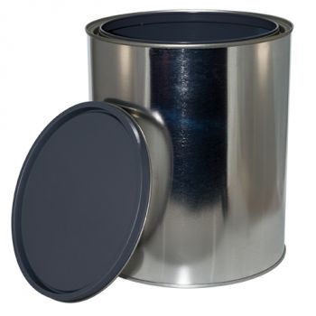 Gallon Epoxy Gray Lined Paint Can with Lid | Gallon Epoxy Gray Lined ...